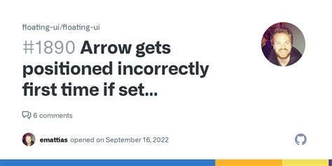Arrow Gets Positioned Incorrectly First Time If Set Immediately In
