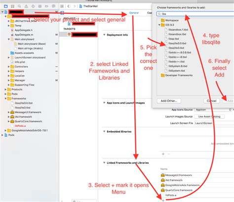 Ios Library Not Found For Lsqlite3 Stack Overflow