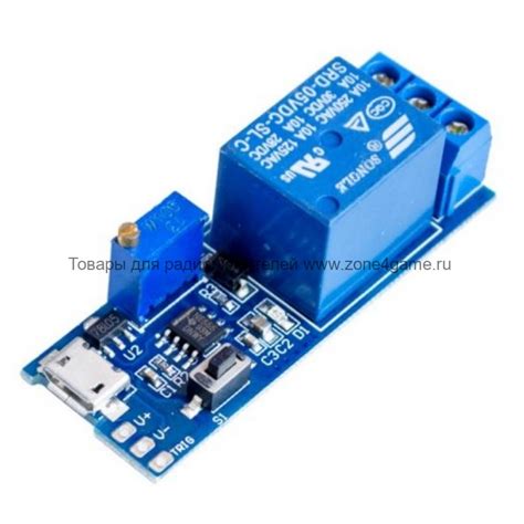 Модуль реле Dc 5В с таймером и питанием от Microusb шт