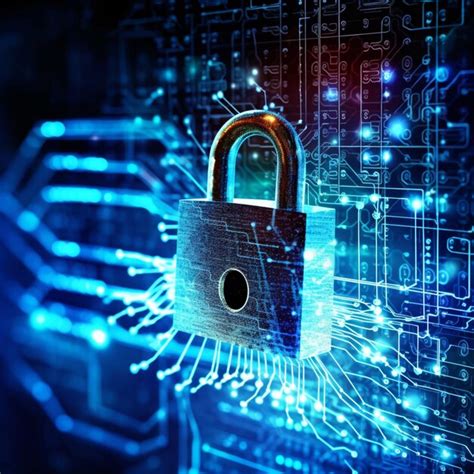 Premium Ai Image A Close Up Of A Padlock On A Circuit Board With A Circuit In The Background