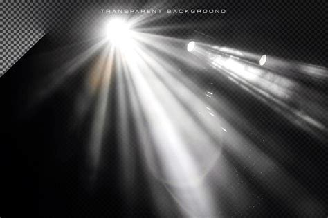 투명한 배경의 무대 조명 프리미엄 Psd 파일