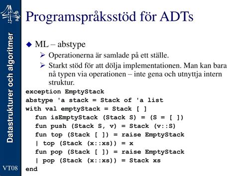 Ppt Datastrukturer Och Algoritmer Powerpoint Presentation Free