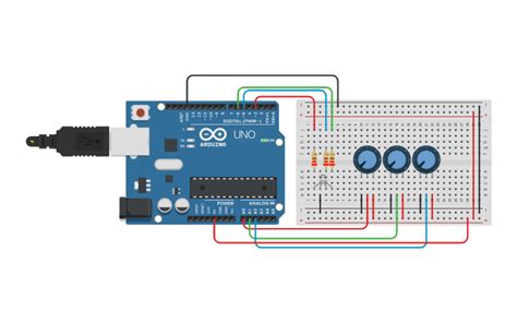 circuit design control de led rgb tinkercad