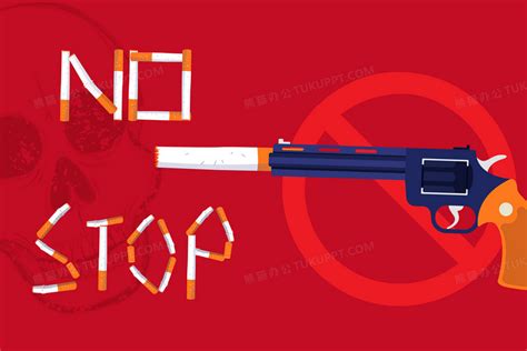 红色禁烟宣传无烟日插画图片素材下载 psd格式 熊猫办公
