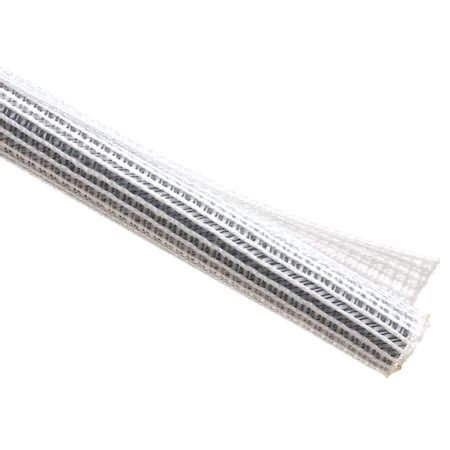 Techflex F6 Techflex Flexo F6 Wrap Around Braided Sleeving 1 1 2 250 Box Clear White