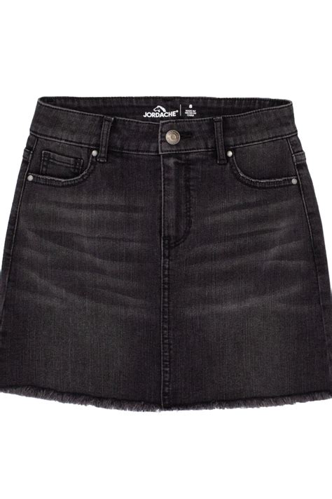 Girls Frayed Hem Denim Skirt Jordache