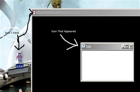 C Icon Working As Base Weird Icon Appearing Inside Window Stack