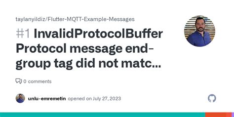 InvalidProtocolBufferException Protocol Message End Group Tag Did Not