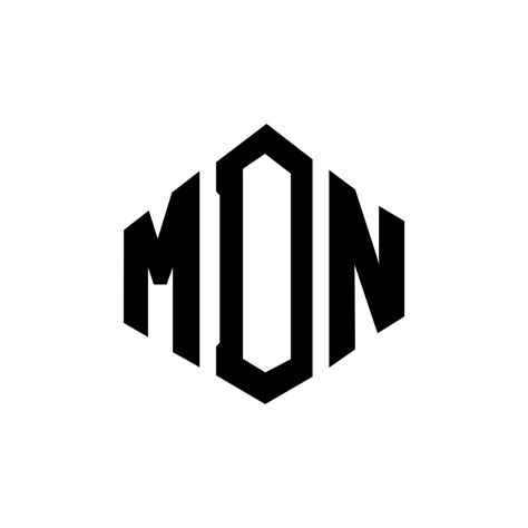 Mdn Letter Logo Design With Polygon Shape Mdn Polygon And Cube Shape