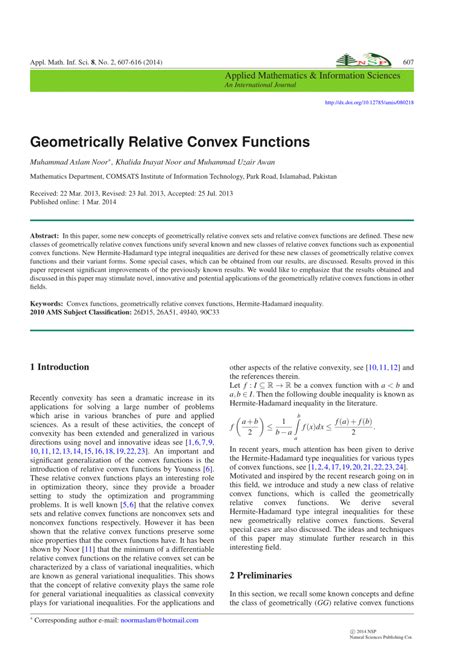 pdf geometrically relative convex functions