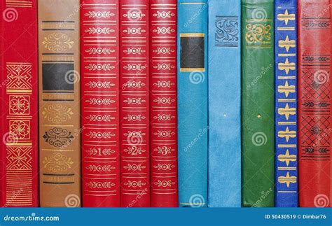 Background From Multi Colored Bindings Of Books Stock Image Image Of