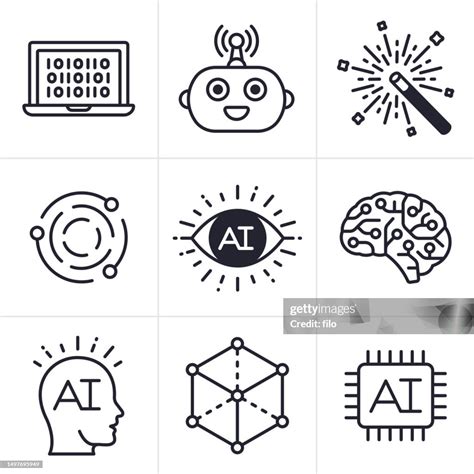 Artificial Intelligence Ai Icons And Symbols High Res Vector Graphic Getty Images