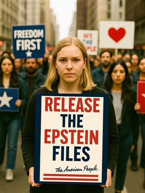 Release The Epstein Files Protest Sign Political Activist Placard