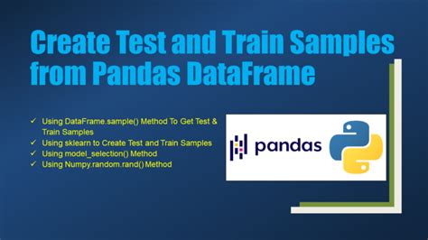 Pandas Create Test And Train Samples From DataFrame Spark By Examples