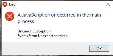 An Error Pops Up A Javascript Error Occured In The Main Process Issue Jupyterlab