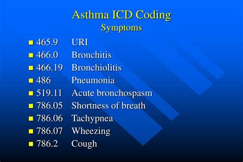 Ppt Coding 2010 Asthma Powerpoint Presentation Free Download Id 4584402