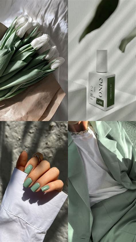 Эстетика зелёного цвета Manicura De Uñas Fotos De Uñas Acrilicas Paginas De Uñas