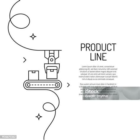 제품 라인 아이콘의 연속 선 그리기입니다 손으로 그린 상징 벡터 일러스트 레이 션 컨베이어 벨트에 대한 스톡 벡터 아트 및 기타 이미지 컨베이어 벨트 한붓그리기 공장