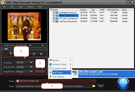 How To Use SWF Video Converter Factory Pro