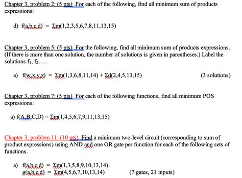 Solved Chapter 3 Problem 2 5 Pts For Each Of The Chegg Com