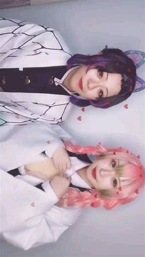 Shinobu X Mitsuri Cosplay Seni Anime Seni