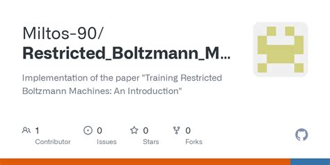 github miltos 90 restricted boltzmann machines implementation of the paper training