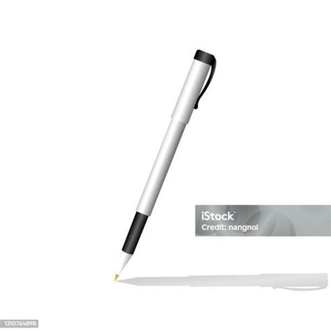 블랙 과 그레이 컬러 펜 벡터 및 일러스트 볼펜 디자인 모형 3차원 형태에 대한 스톡 벡터 아트 및 기타 이미지 3차원 형태 공부 광고 Istock