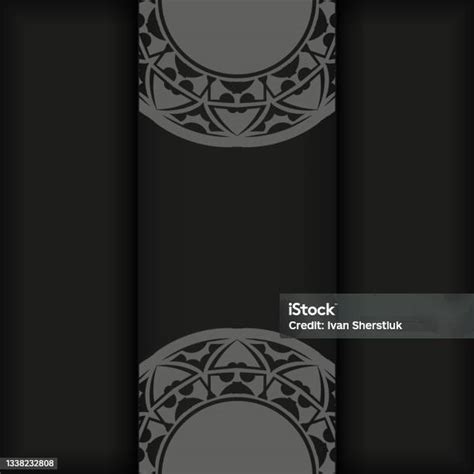 그리스 장식이 있는 블랙 의 고급 엽서 디자인 텍스트 및 추상 패턴에 대한 공간이 있는 초대 카드 디자인 0명에 대한 스톡 벡터 아트 및 기타 이미지 Istock