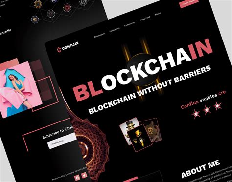 blockchain landing page behance