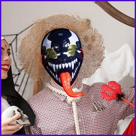 Horror Face Shield Horror Halloween Tongue Costumes Scary Party Favors