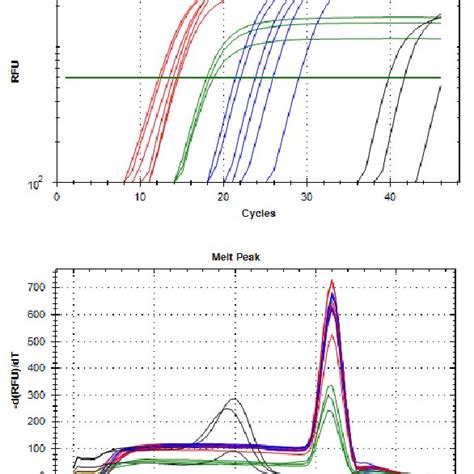 Figure S2 Pcr Amplification Curves Top And Corresponding Melting