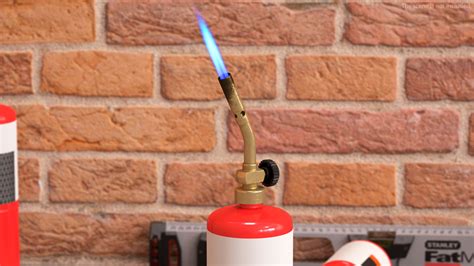 Pencil Tip Handheld Propane Torch With Cylinder Kit 3d Model 29 3ds
