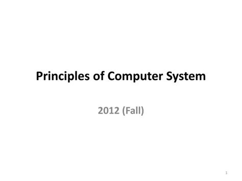 PPT Principles Of Computer System PowerPoint Presentation Free Download ID 1586122