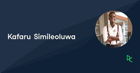 Kafaru Simileoluwa Data Scientist Analytics Engineer