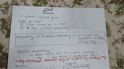 2nf Second Normal Form In Dbms With Example Youtube