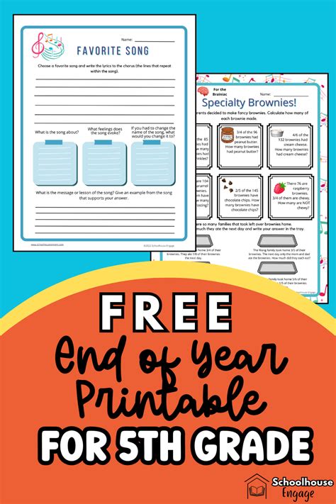 Free End Of The Year Activities For 5th Grade 5th Grade Worksheets