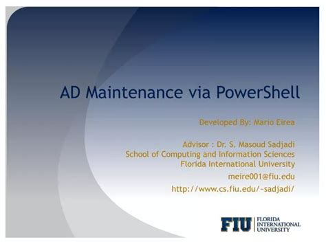 Ppt Ad Maintenance Via Powershell Powerpoint Presentation Free