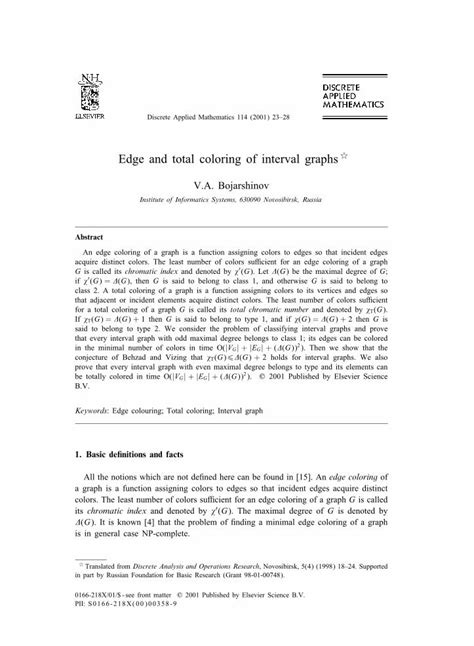 Pdf Edge And Total Coloring Of Interval Graphs Dokumentips
