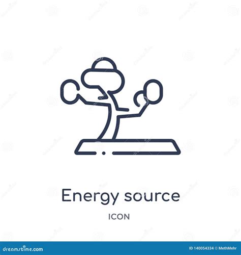 Linear Energy Source Icon From Ecology Outline Collection Thin Line Energy Source Vector