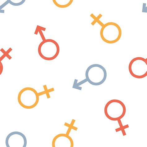 Premium Vector Seamless Pattern With Colorful Gender Sign