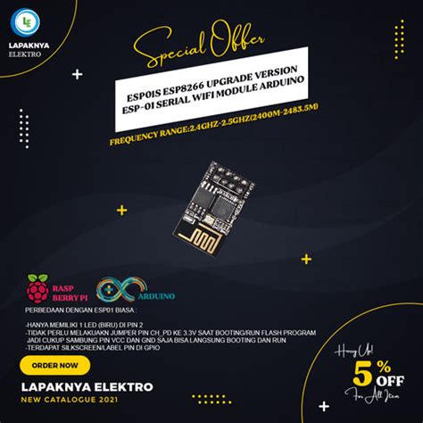 Jual Esp01s Esp8266 Upgrade Version Esp 01 Serial Wifi Module Arduino Kab Tangerang