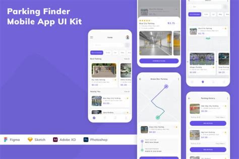 Parking Finder Mobile App Ui Kit Graphic By Betush · Creative Fabrica