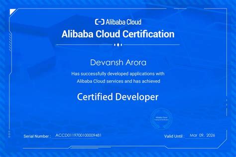 Glad To Share My Alibaba Cloud Certification With You All Devansh Arora