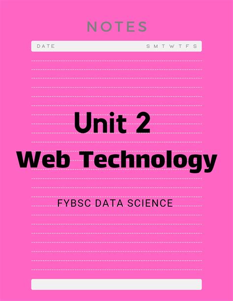 Unit 2 Web Technology