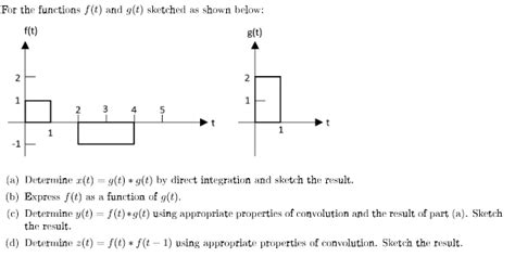 solved for the functions f t and g t sketched as shown