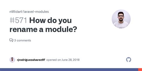 How Do You Rename A Module · Issue 571 · Nwidartlaravel Modules · Github