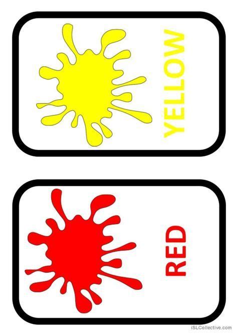 Colours Flashcards Vocabulary Flashc English Esl Worksheets Pdf And Doc