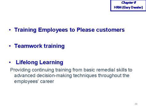 Chapter 8 Hrm Gary Dessler Training Developing Employees