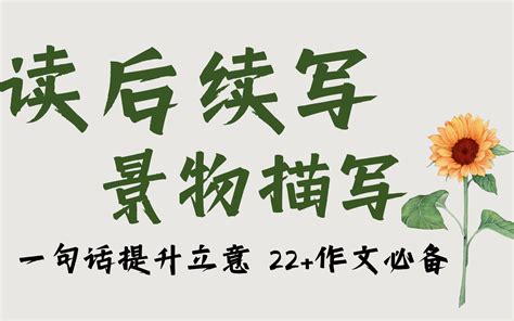 【读后续写】不进血亏 七句话秒杀环境描写 直接套续写上22 哔哩哔哩
