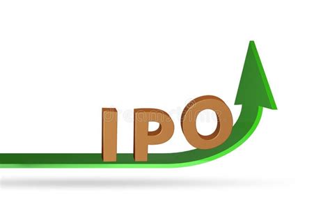 Ipo Concept With Growth Chart 3d Rendering Stock Illustration Illustration Of Increase